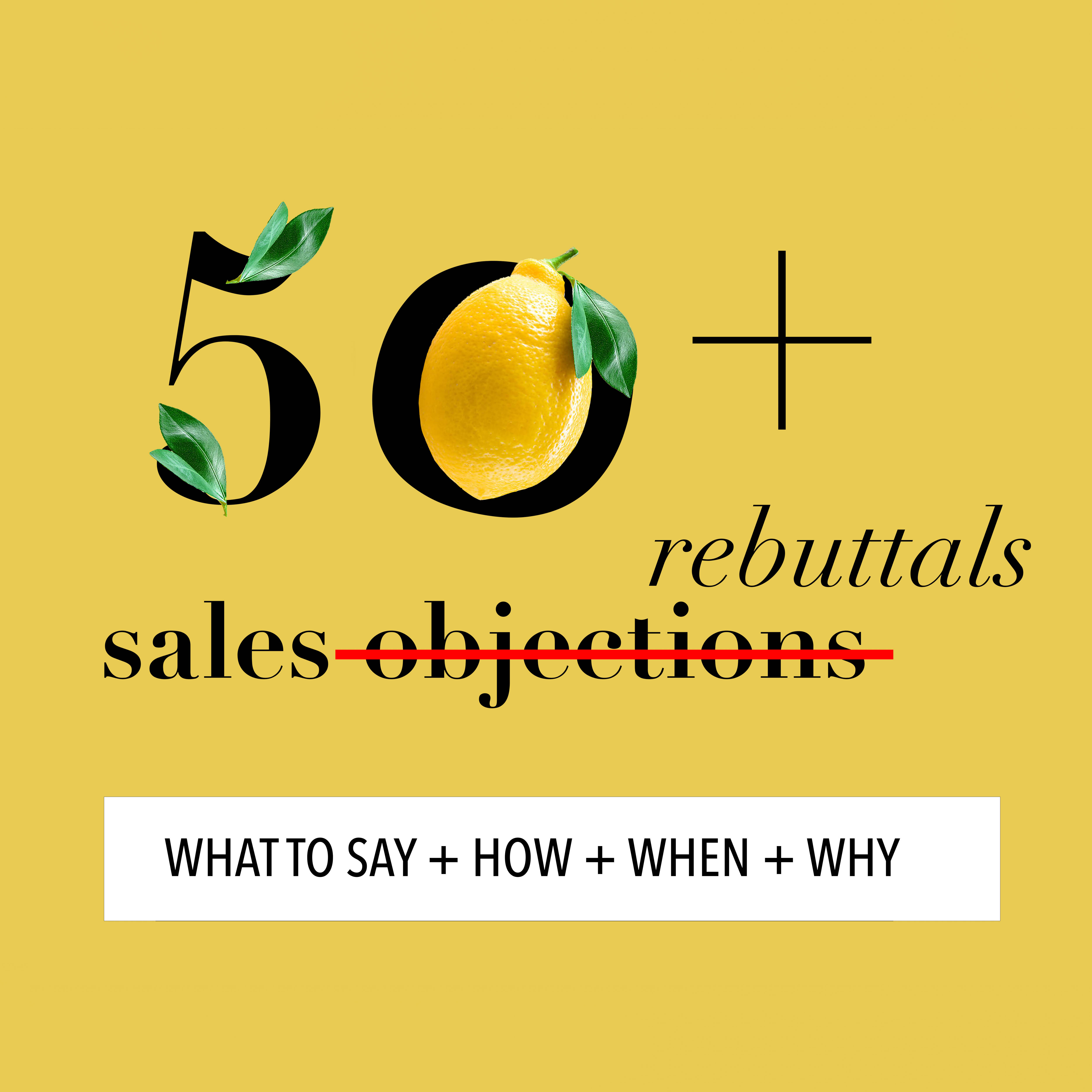 50+ Objections & Rebuttals